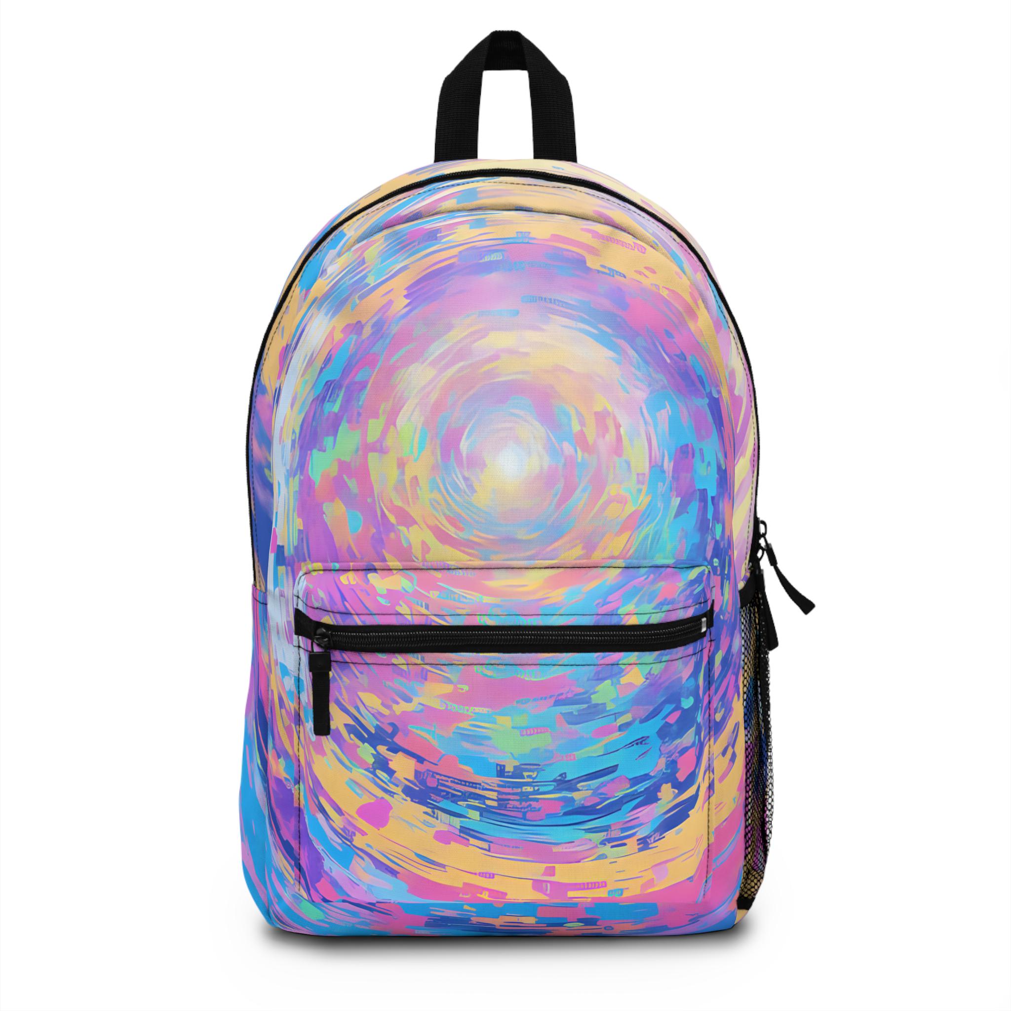 Trippy Vortex Backpack Psychedelic Rucksack, Colorful School Bag ...