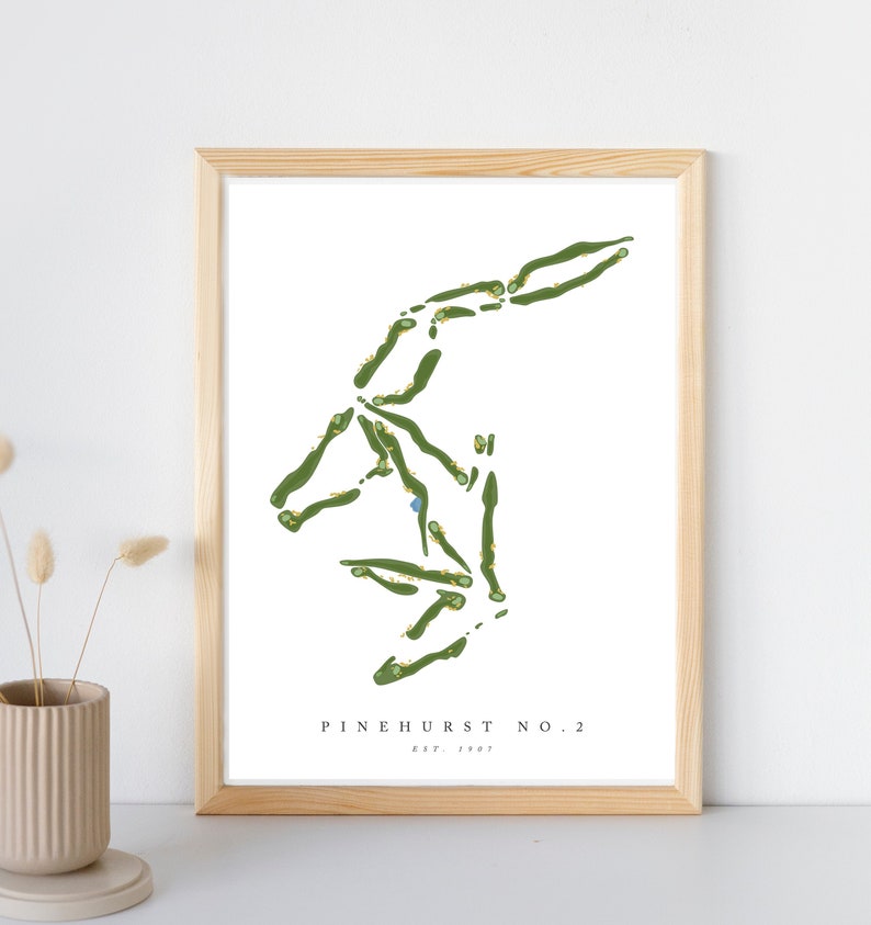 Pinehurst No. 2 | Golf Course Layout | Digital Download | Golf ...