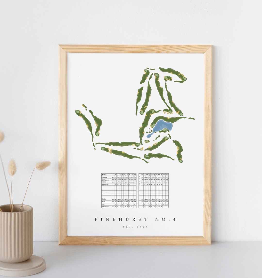 Pinehurst No. 4 | Golf Course Layout | Includes Scorecard | Digital ...