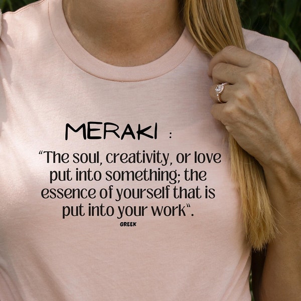 Meraki Slogan Shirt - Etsy