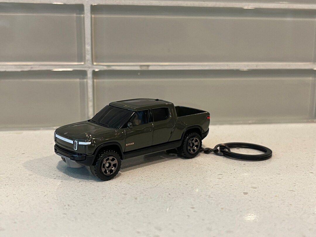 Rivian R1T Novelty Keychain Made From 1/64 Diecast Scale Model Car - Etsy