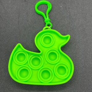 Rubber Duck Pop It Fidget Keychain - Etsy