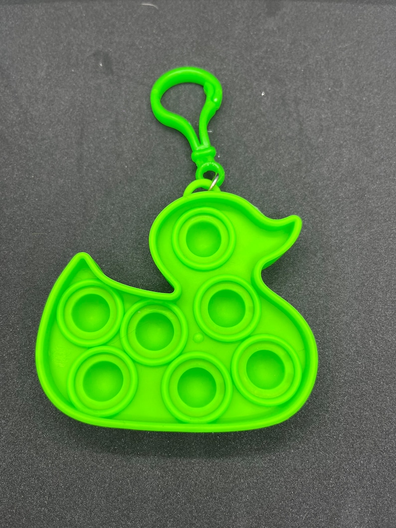 Rubber Duck Pop It Fidget Keychain - Etsy