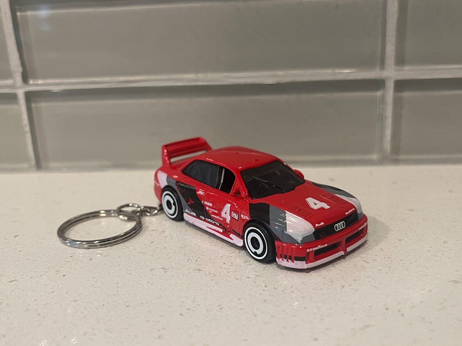 Audi ‘90 Quattro Novelty Keychain Made From 1/64 Diecast Model Scale ...