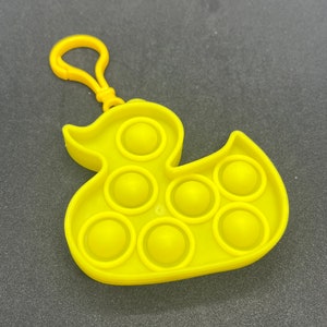 Rubber Duck Pop It Fidget Keychain - Etsy