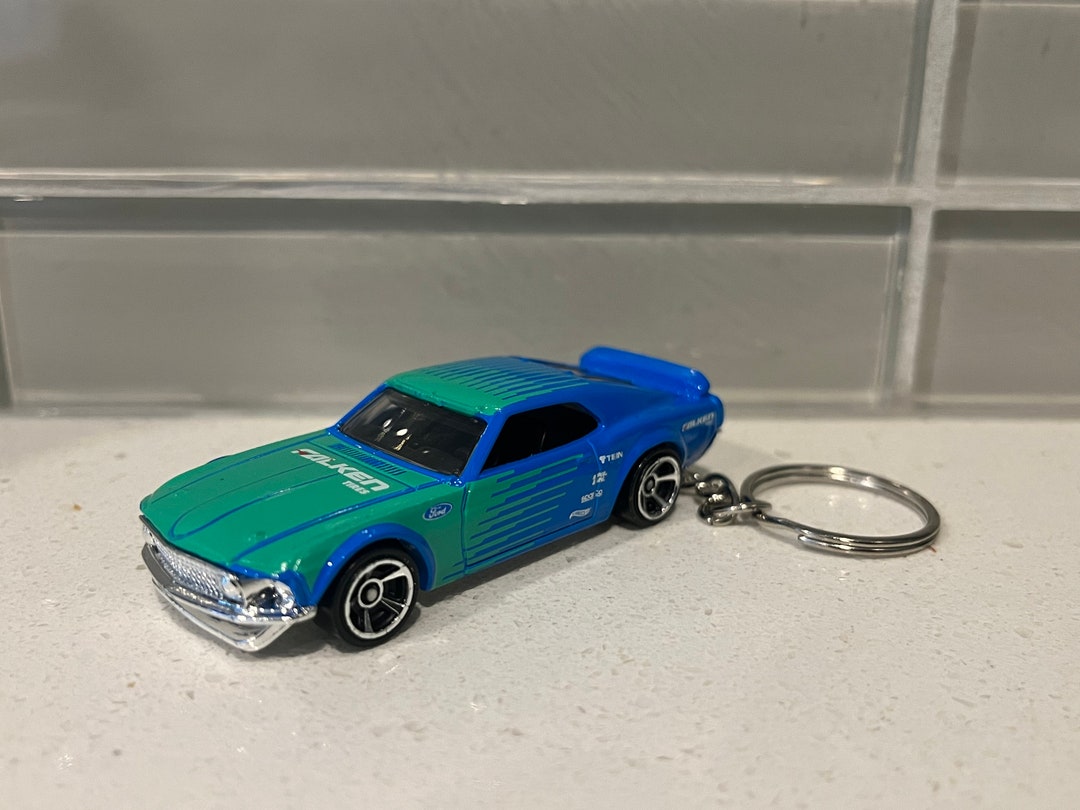 69 Ford Mustang Boss 302 Novelty Keychain Made From 1/64 Diecast Model ...