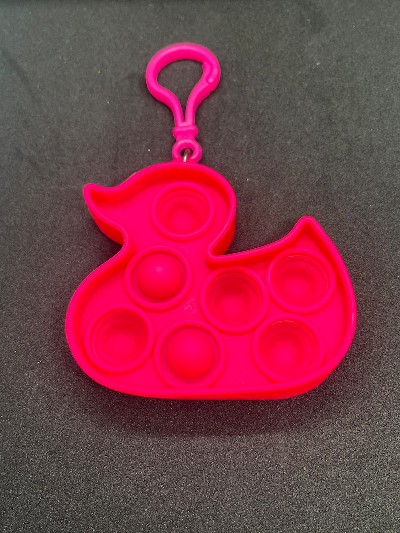 Rubber Duck Pop It Fidget Keychain - Etsy
