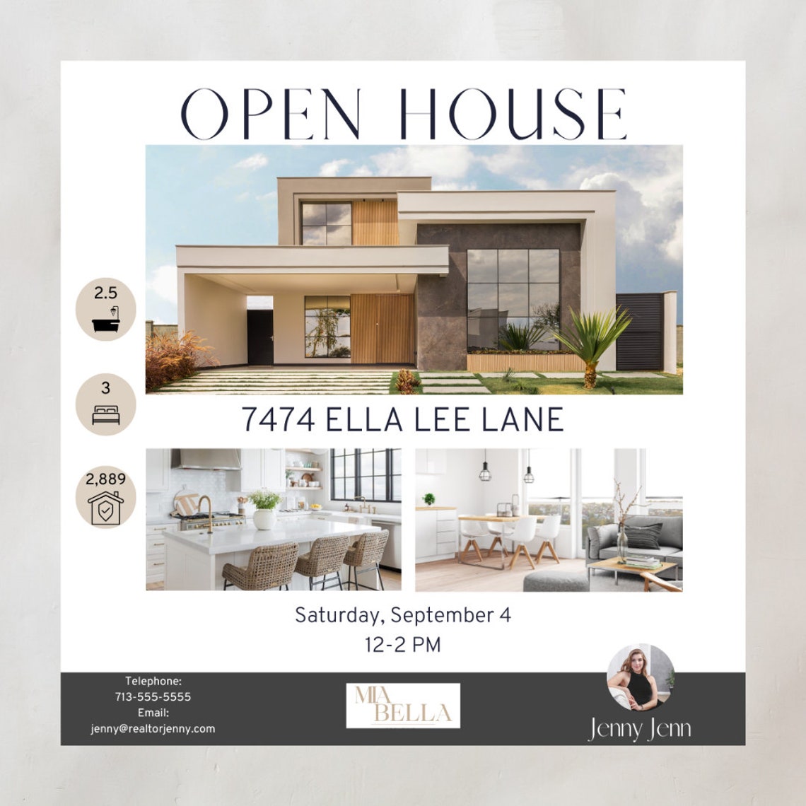 Open House Instagram Post Template - Etsy