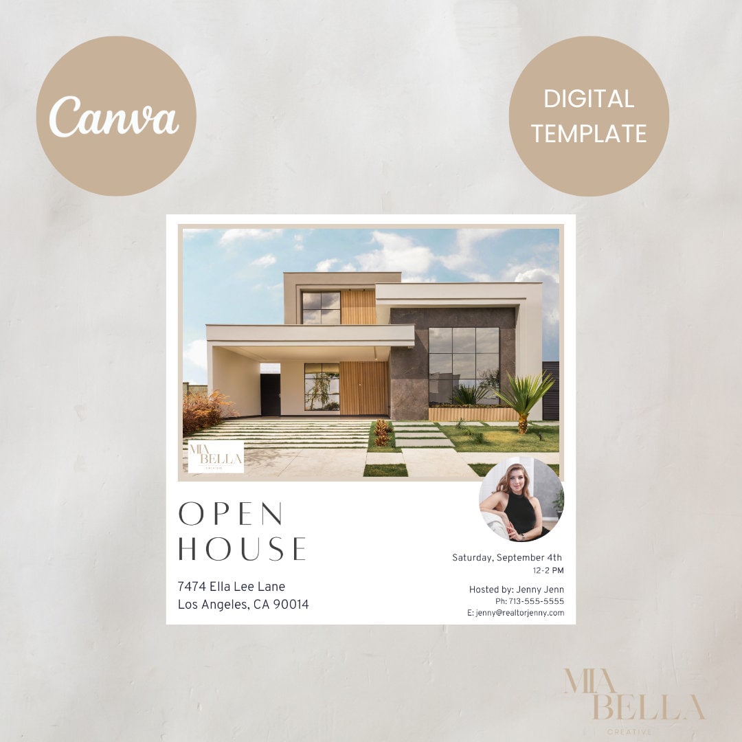 Open House Instagram Post Template - Etsy