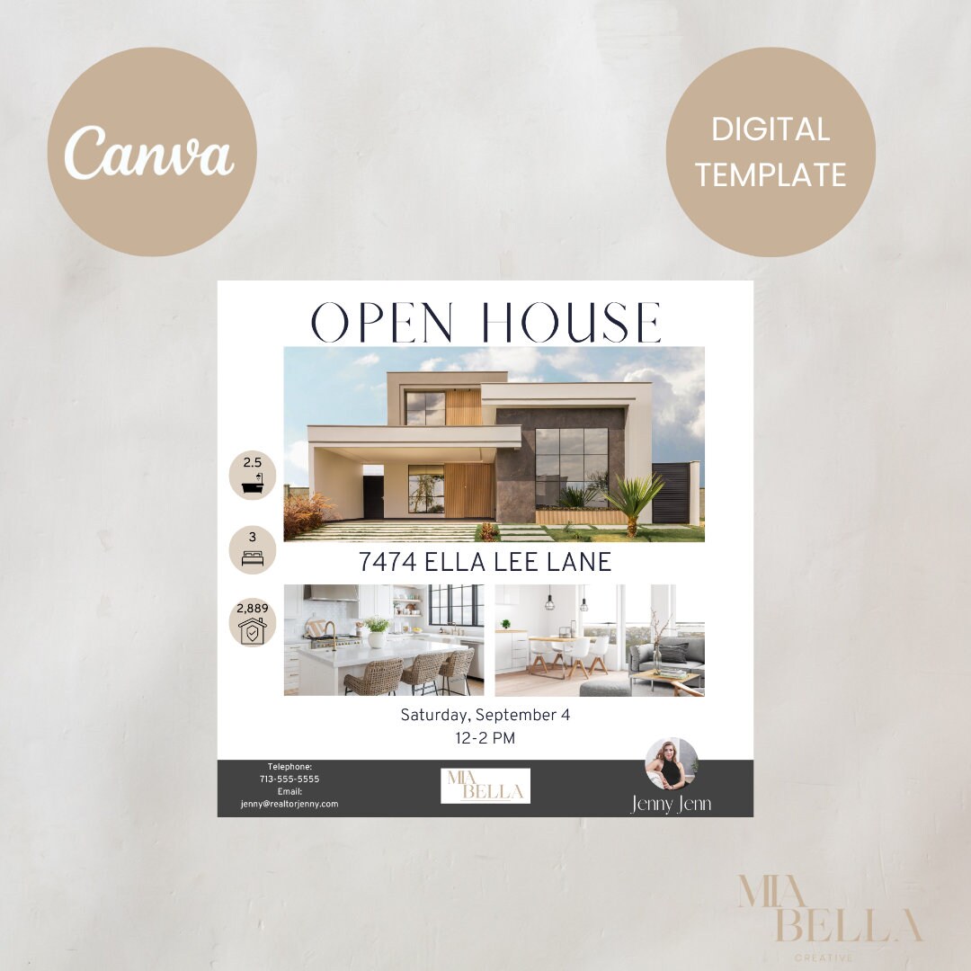 Open House Instagram Post Template - Etsy