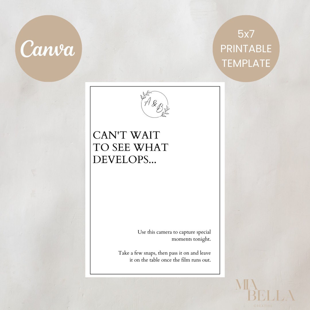 Disposable Camera Sign - Etsy