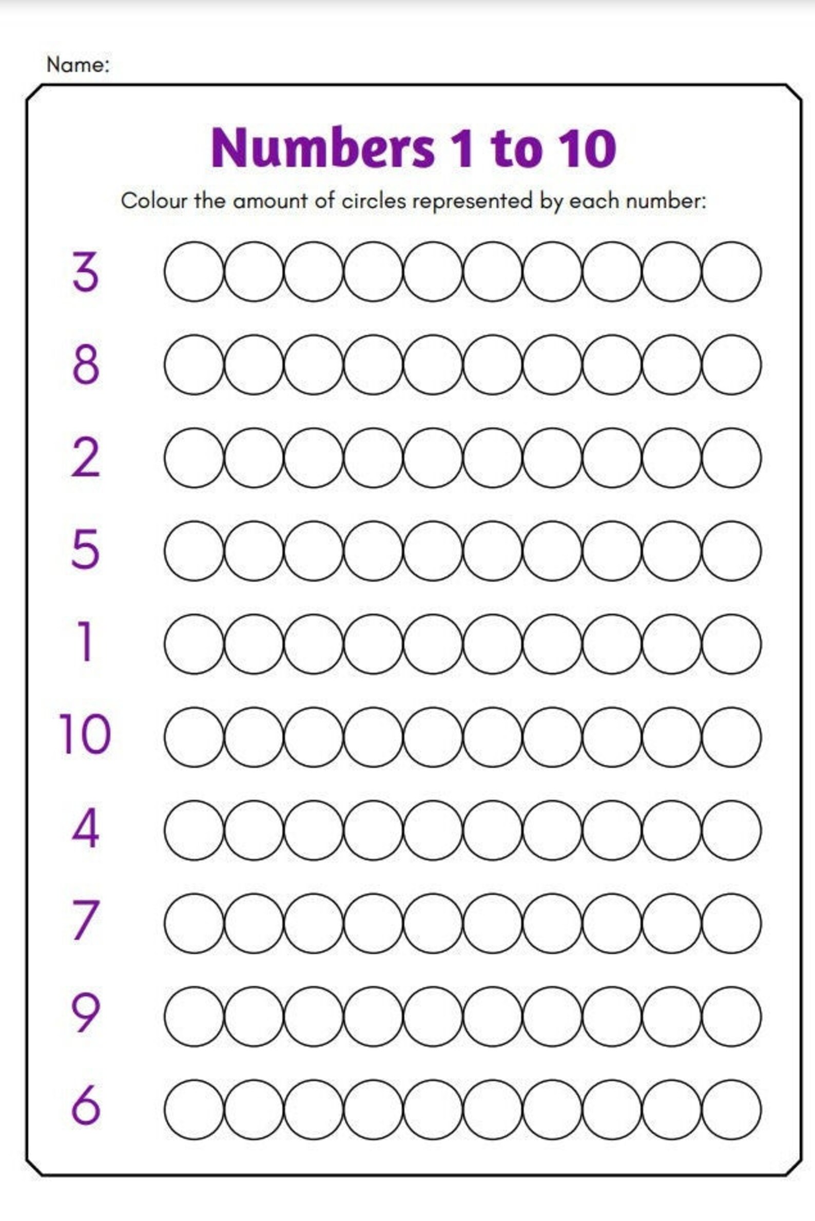 Math Worksheet - Etsy
