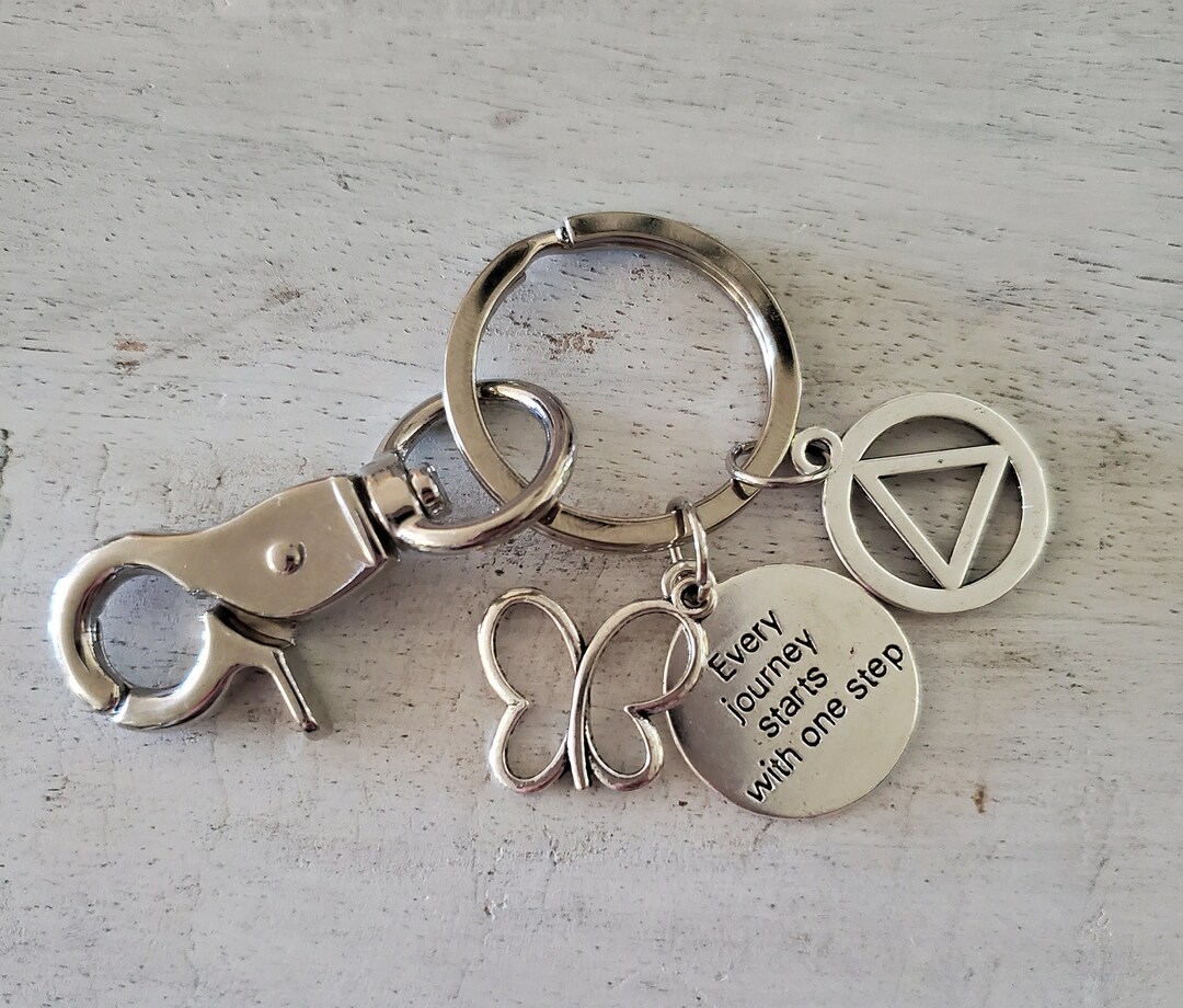 AA Keychain, AA Key Ring, AA Key Fob, Recovery Gifts, Sobriety Gifts ...