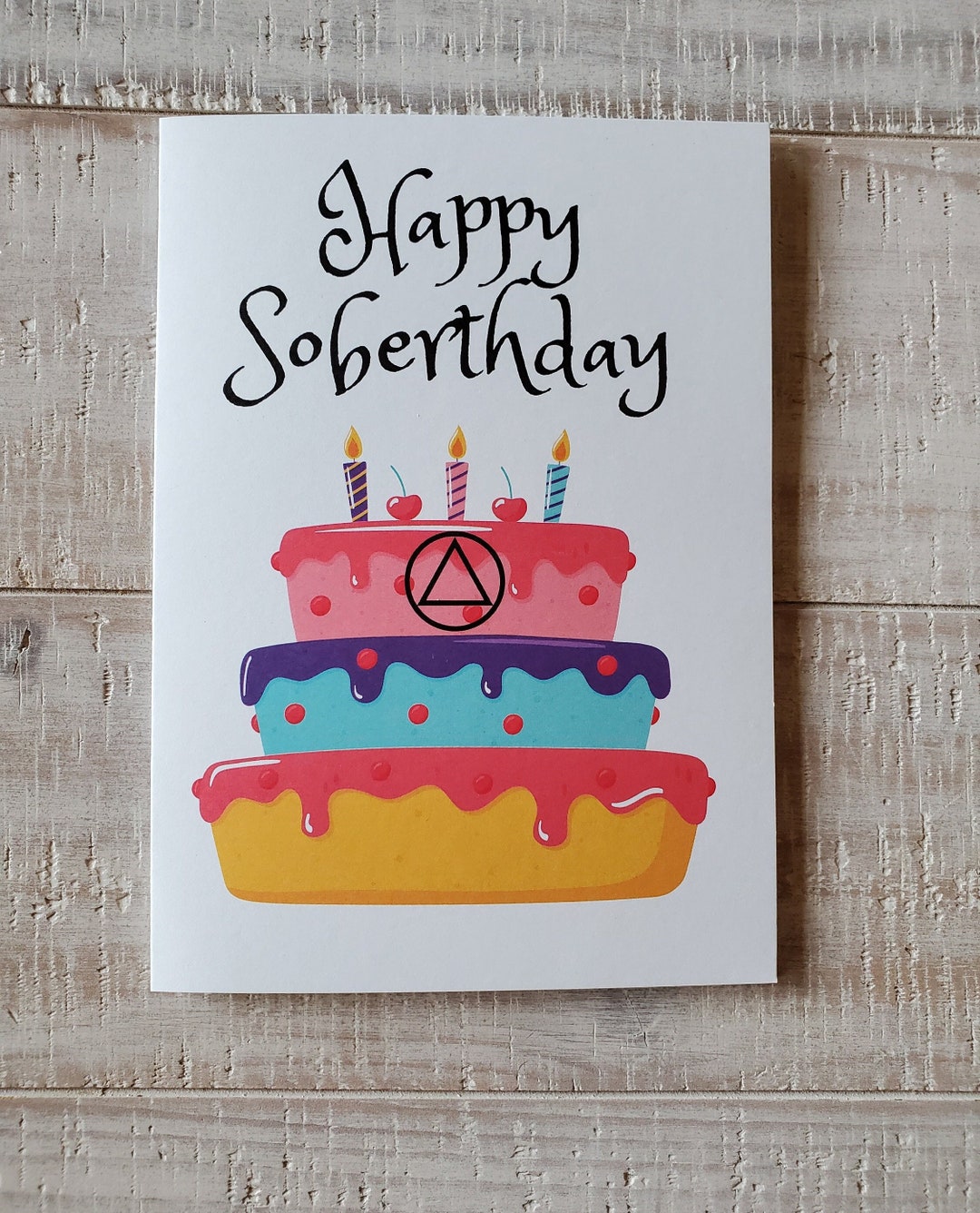 Recovery Card, AA Card, Sober Anniversary, Sober Birthday, AA Milestone ...