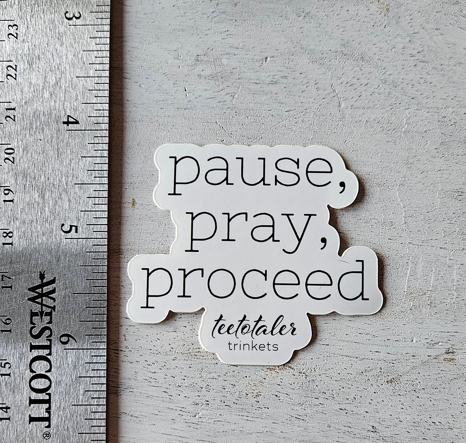 Pause, Pray, Proceed, Custom Vinyl Sticker, AA Stickers, Recovery ...