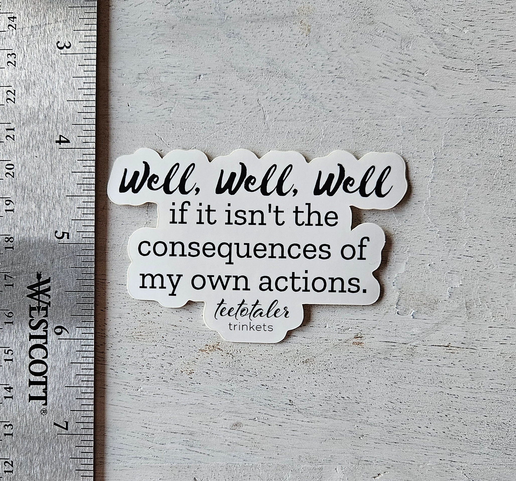 Consequences Vinyl Sticker: AA Recovery Gift, Weatherproof - Etsy