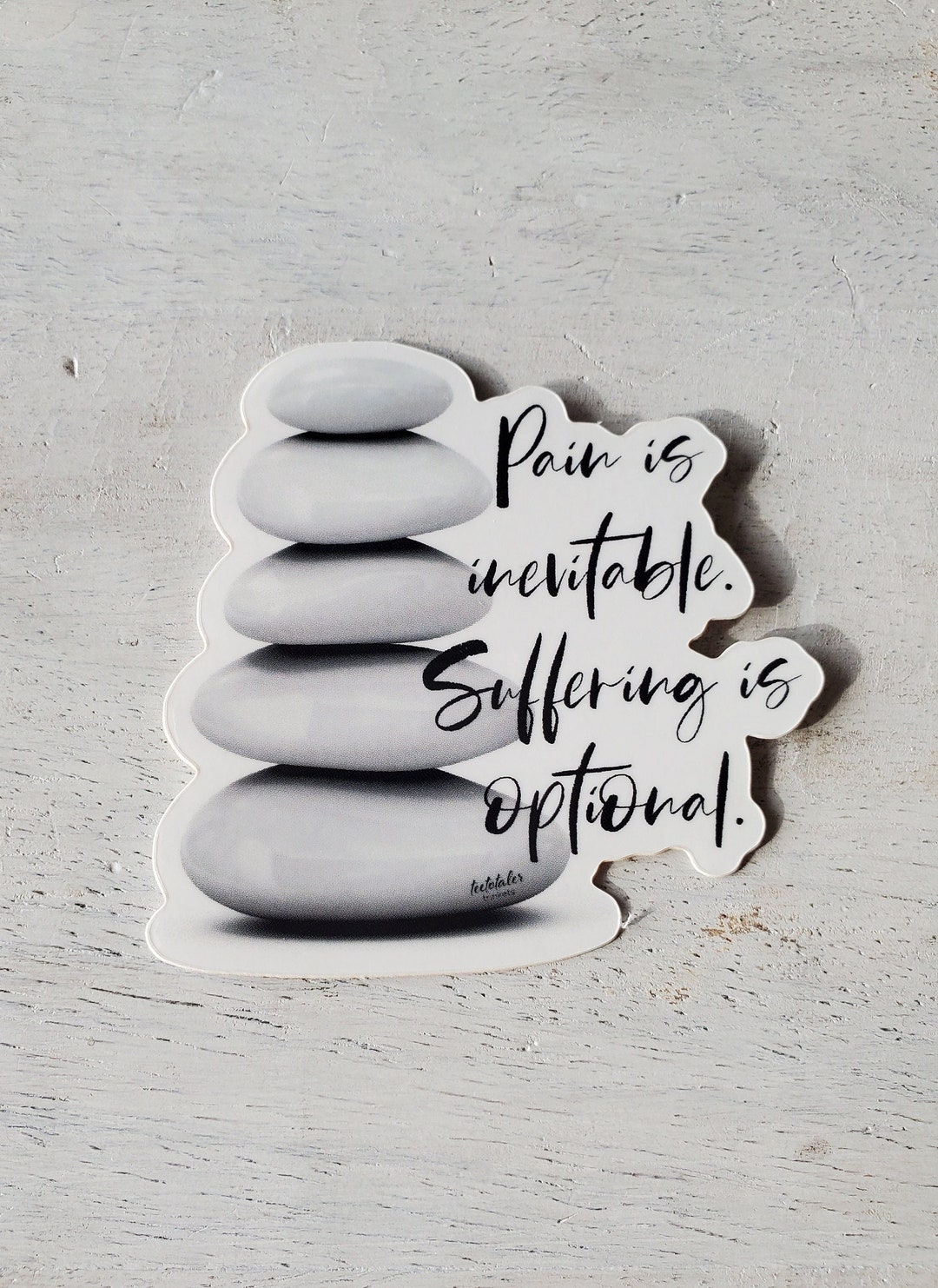 Pain is Inevitable Suffering is Optional, Custom Vinyl Sticker, AA ...