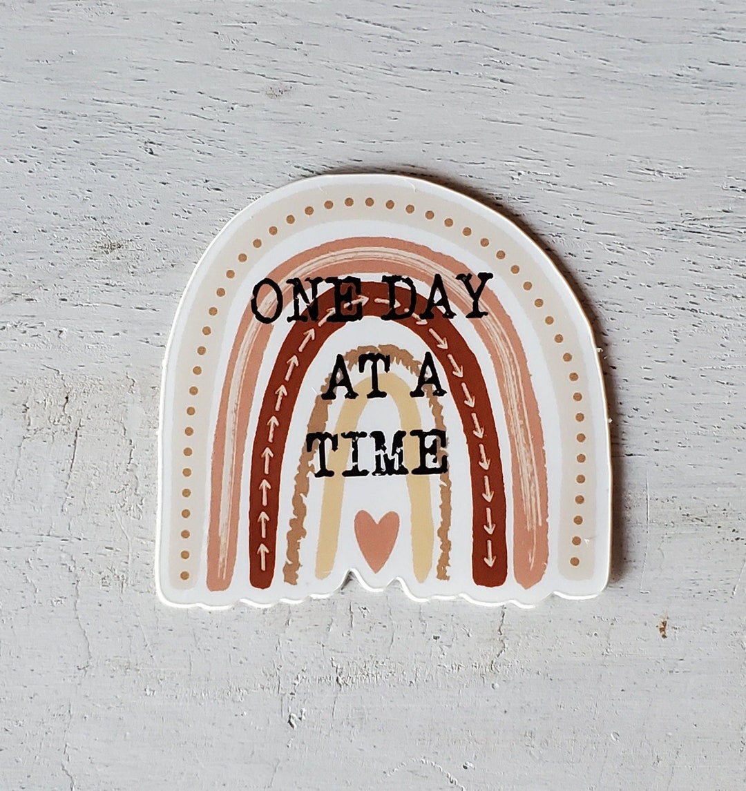 One Day at A Time Custom Vinyl Sticker, AA Stickers, Recovery Stickers ...