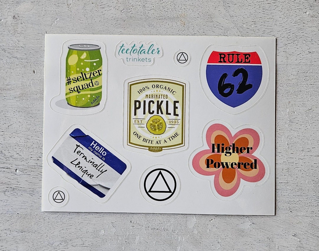 Sobriety Sticker Sheet: Vinyl AA Recovery Stickers - Etsy