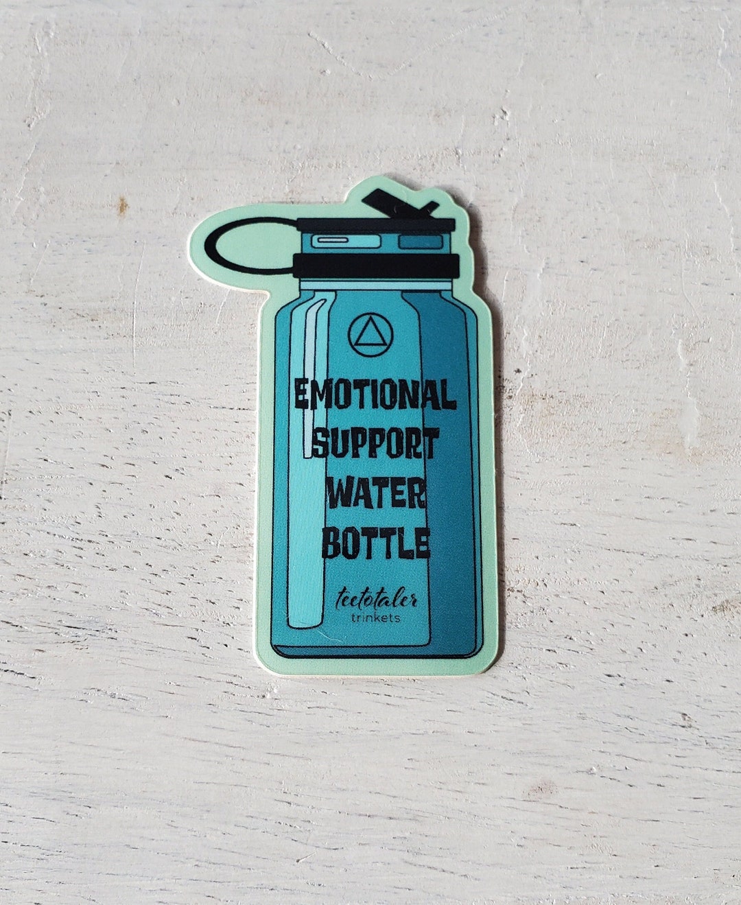 Emotional Support Water Bottle, Custom Vinyl Sticker, AA Stickers ...