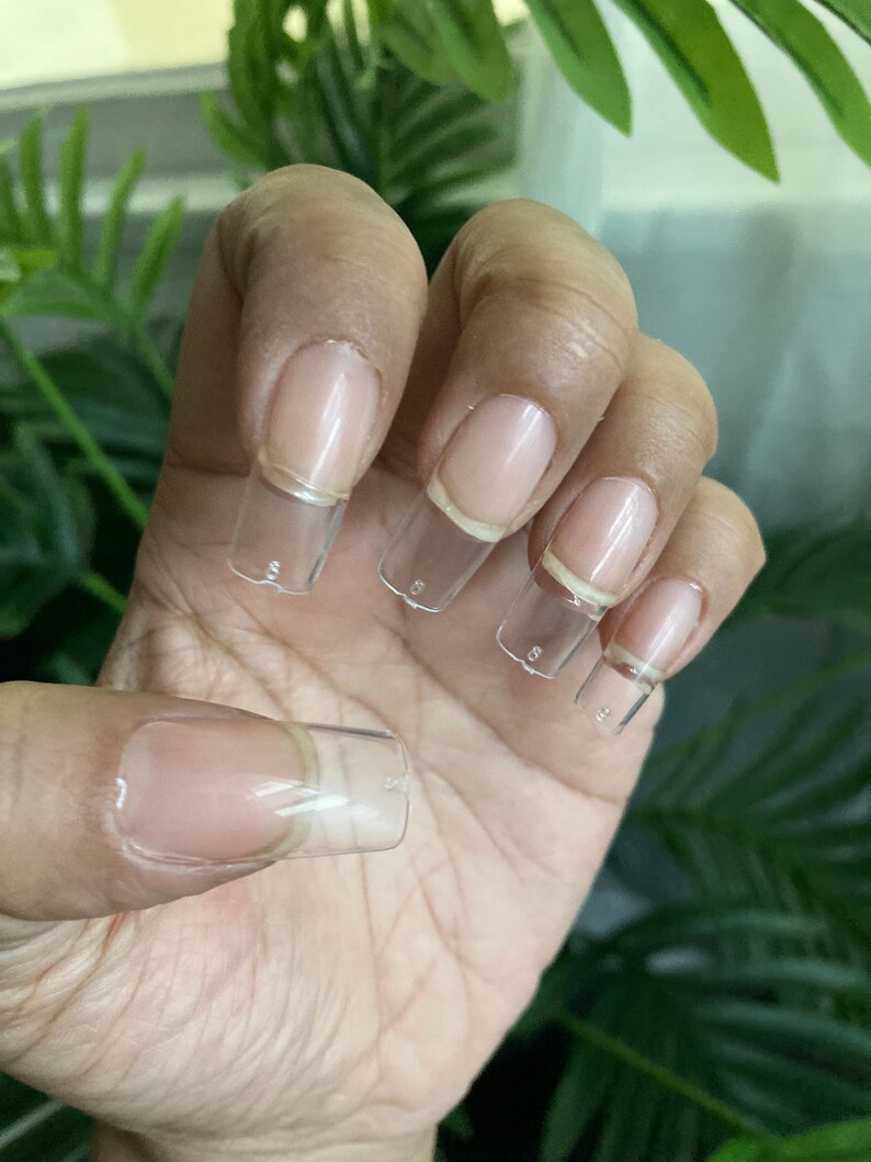 Medium Square Clear Full Cover Nail Tips 500 Pieces - Etsy