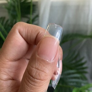Medium Square Clear Full Cover Nail Tips 500 Pieces - Etsy