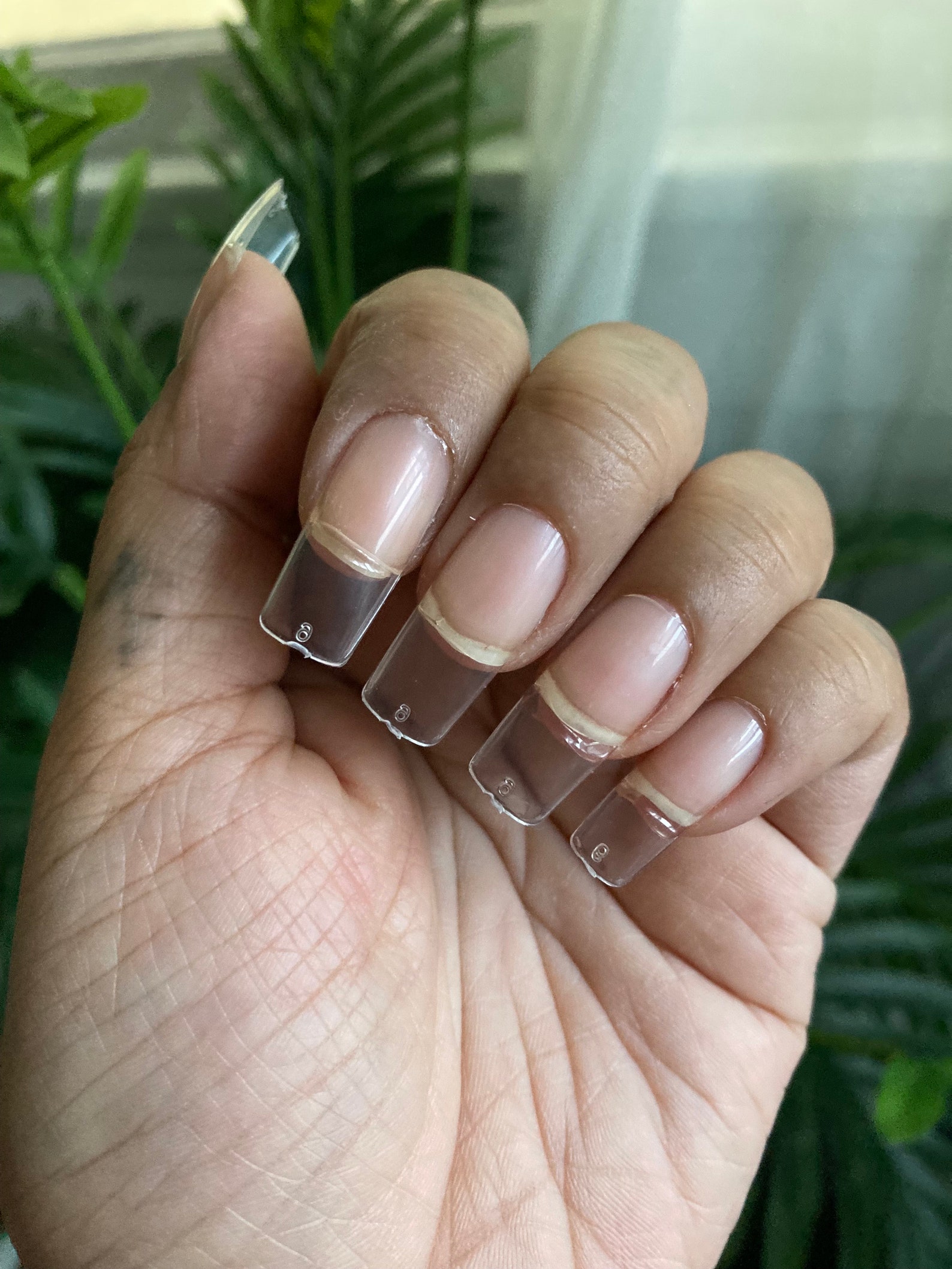 Medium Square Clear Full Cover Nail Tips 500 Pieces - Etsy