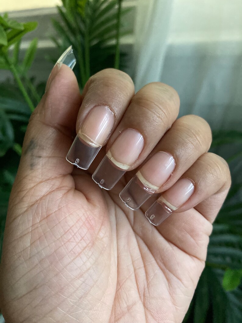 Medium Square Clear Full Cover Nail Tips 500 Pieces - Etsy