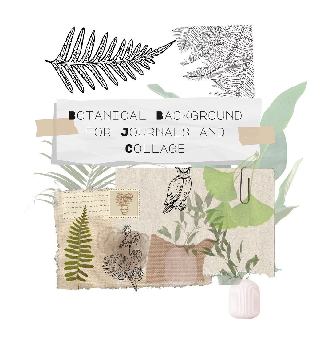 Digital Paper Collage Instant Download Botanical Journal and Collage ...