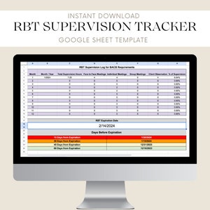 RBT Supervision Tracker, RBT Supervision Log, Registered Behavior ...