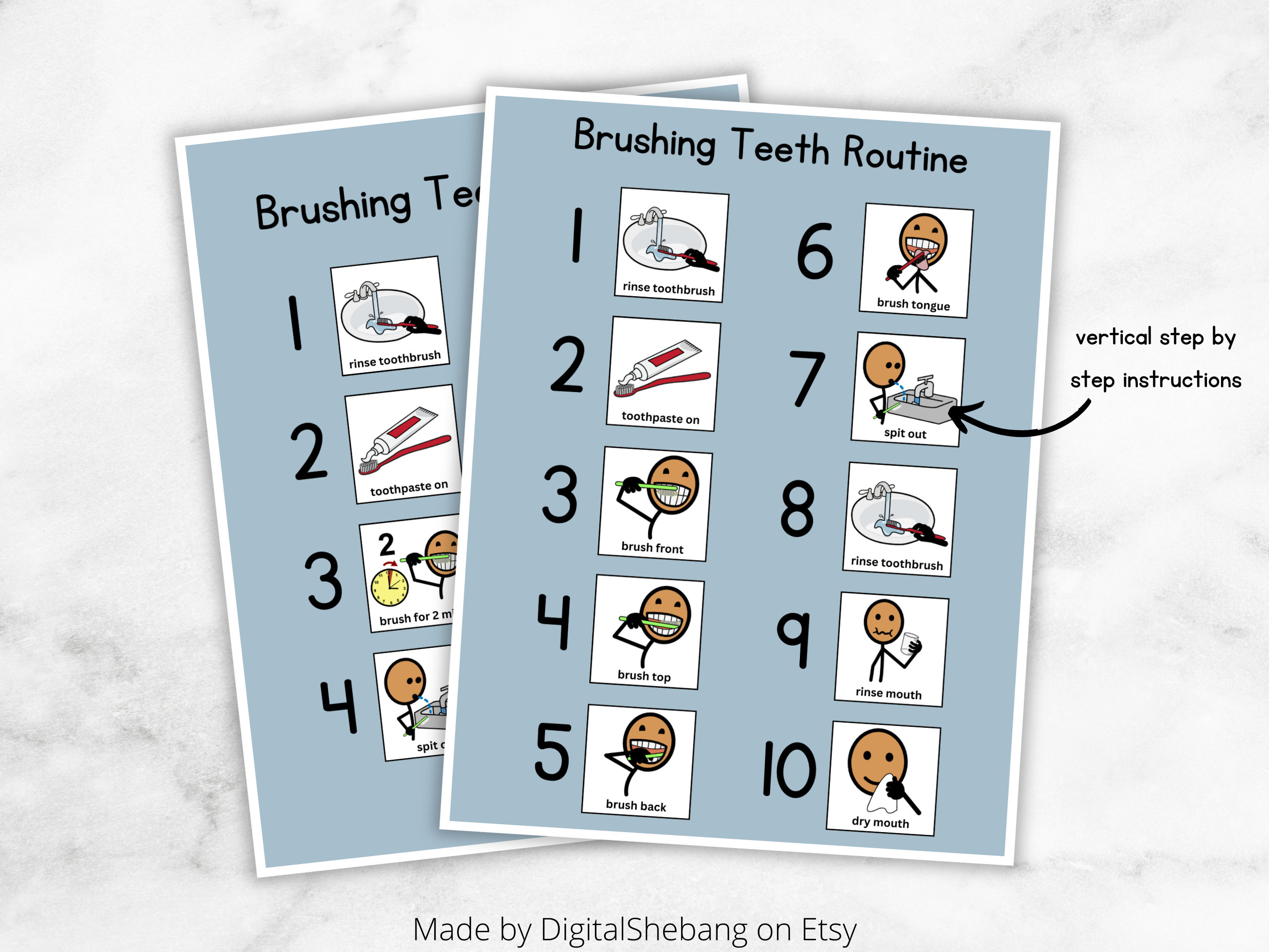Tooth Brushing Visual, Brushing Teeth TA, Printable Task Analysis for ...