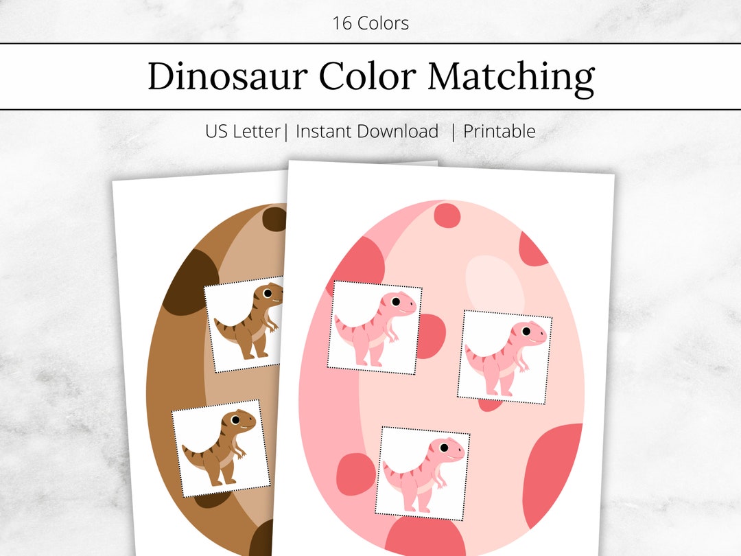 Dinosaur Color Sorting Activity, ABA Matching Activity, Learning Colors ...