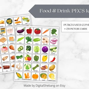 Food & Drink PECS Icons, Food Pecs Communication Cards, Nonverbal ...