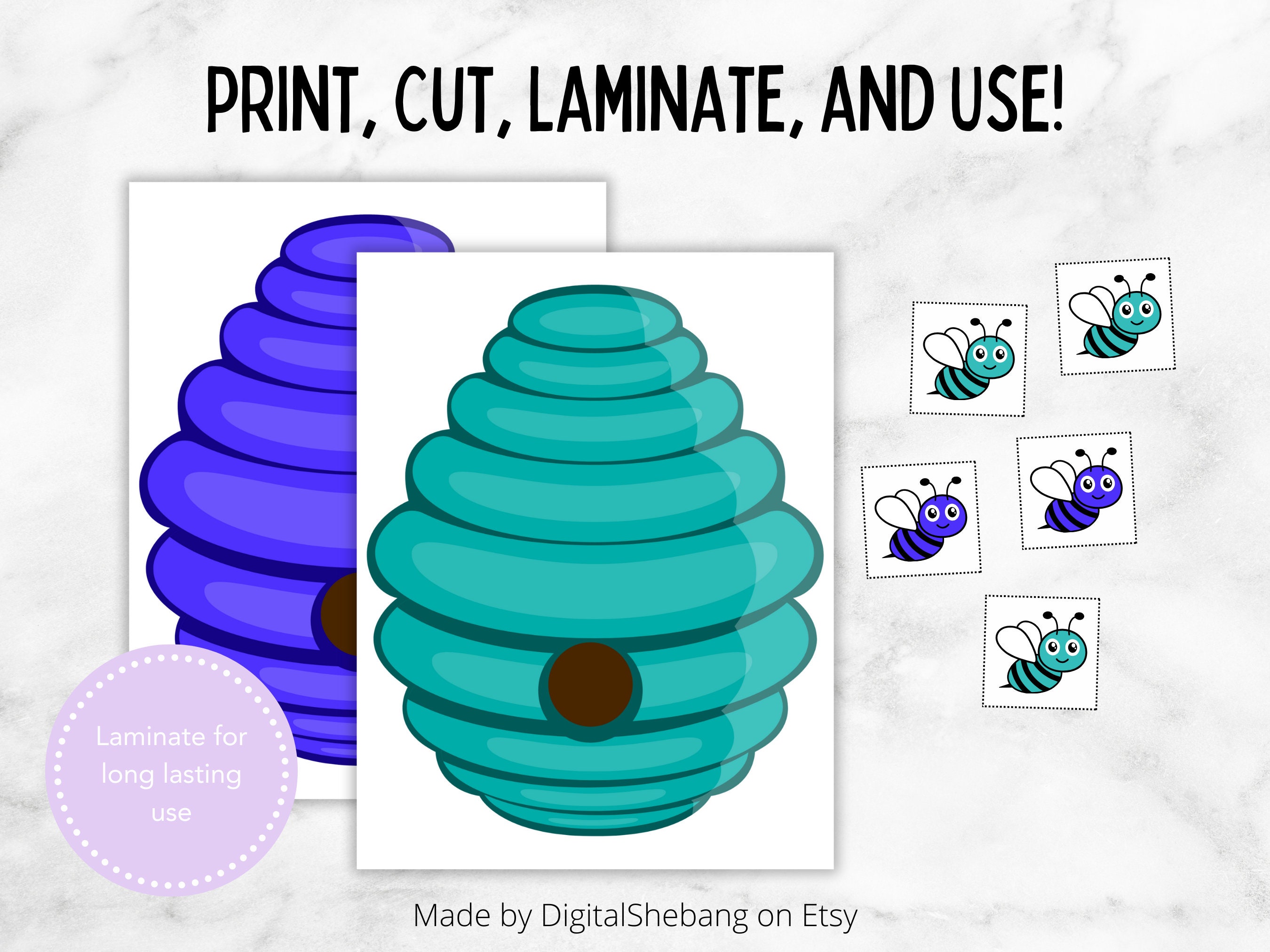 Bee Hive Color Sorting Activity, Matching Coloring Activity, 11 Color ...