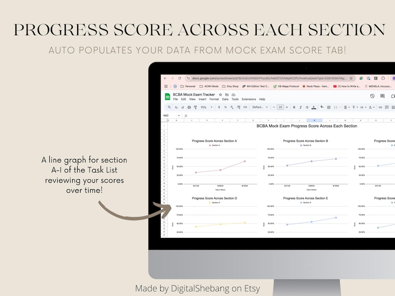 BCBA Mock Exam Tracker, ABA Study Planner (google Sheets) - Etsy
