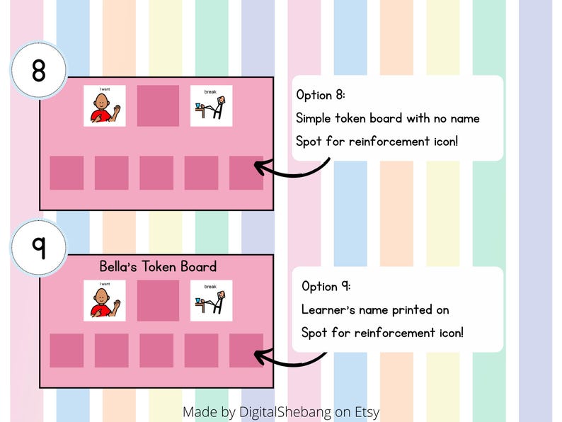 Custom Order Token Board, Request Token Board, ABA Materials and ...