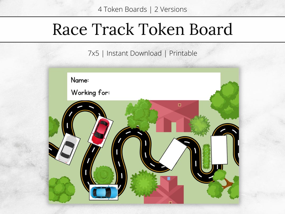 Race Track Token Board, ABA Materials & Resources, Reward Chart ...