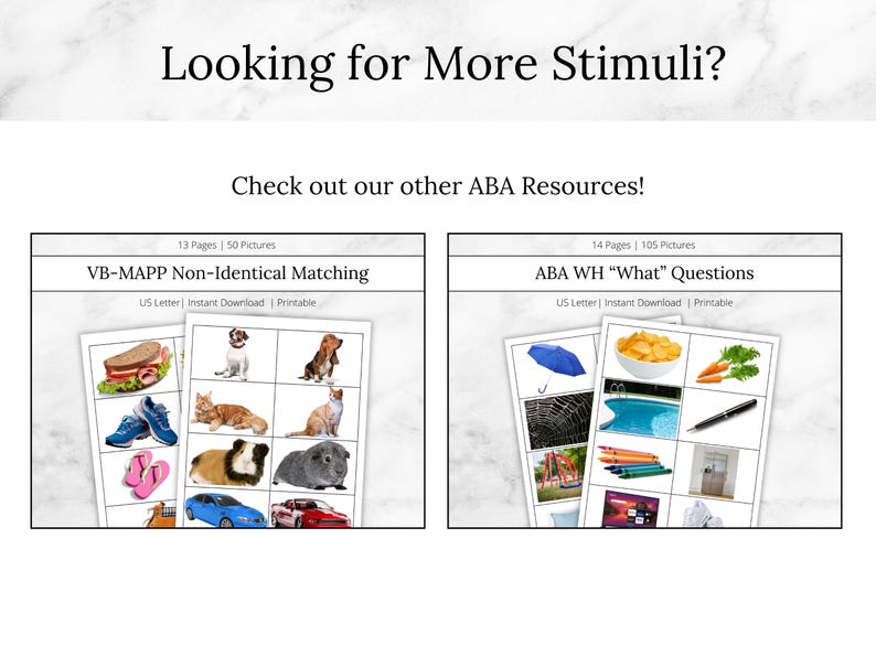 VB-MAPP 300 Common Noun Flashcards Real-life & Cartoon Images for Aba ...