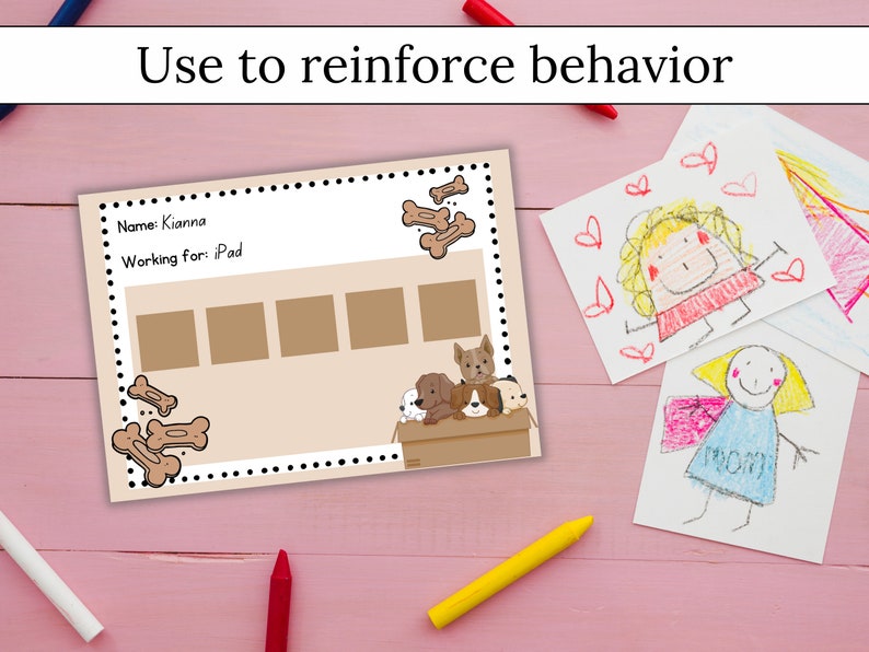 Dog Theme Token Board for Special Education ABA Materials Dog Token ...