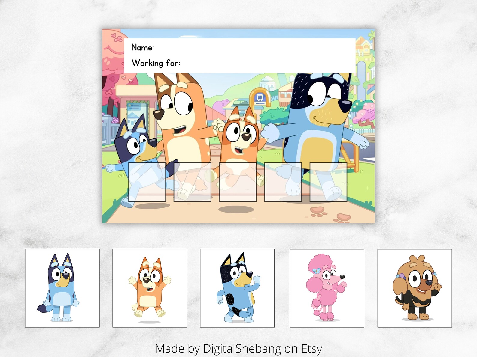 Bluey Token Board, ABA Materials & Resources, Reward Chart, Printable ...