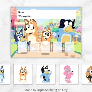 Bluey Token Board, ABA Materials & Resources, Reward Chart, Printable ...
