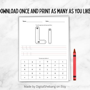 Alphabet Worksheet, Tracing Letters, Handwriting, Toddler ABC ...