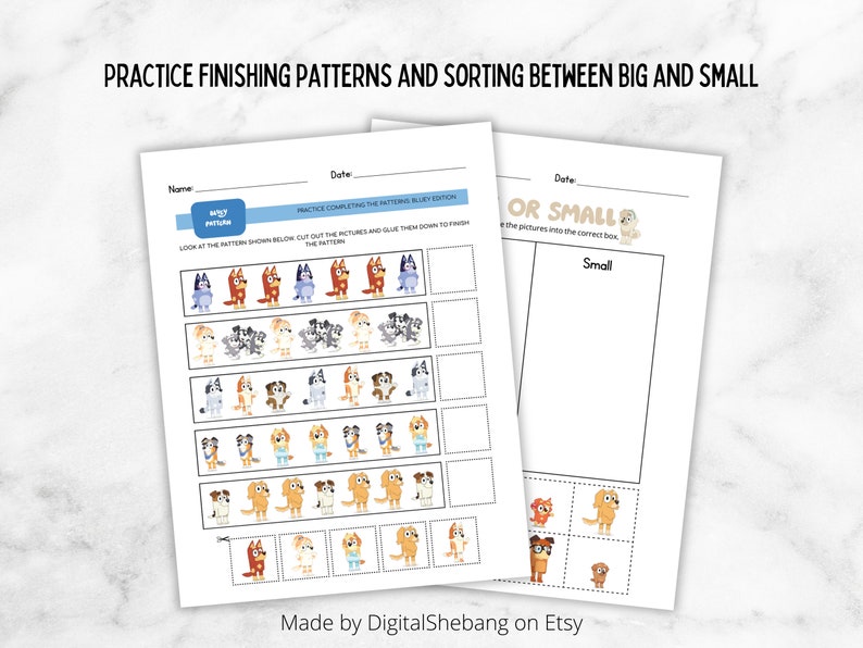 Bluey Worksheet, Bluey Activity, Pattern Worksheet, Addition ...