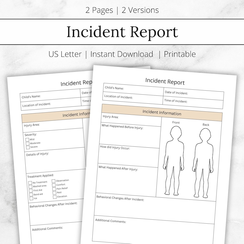 Incident Report Form - Etsy