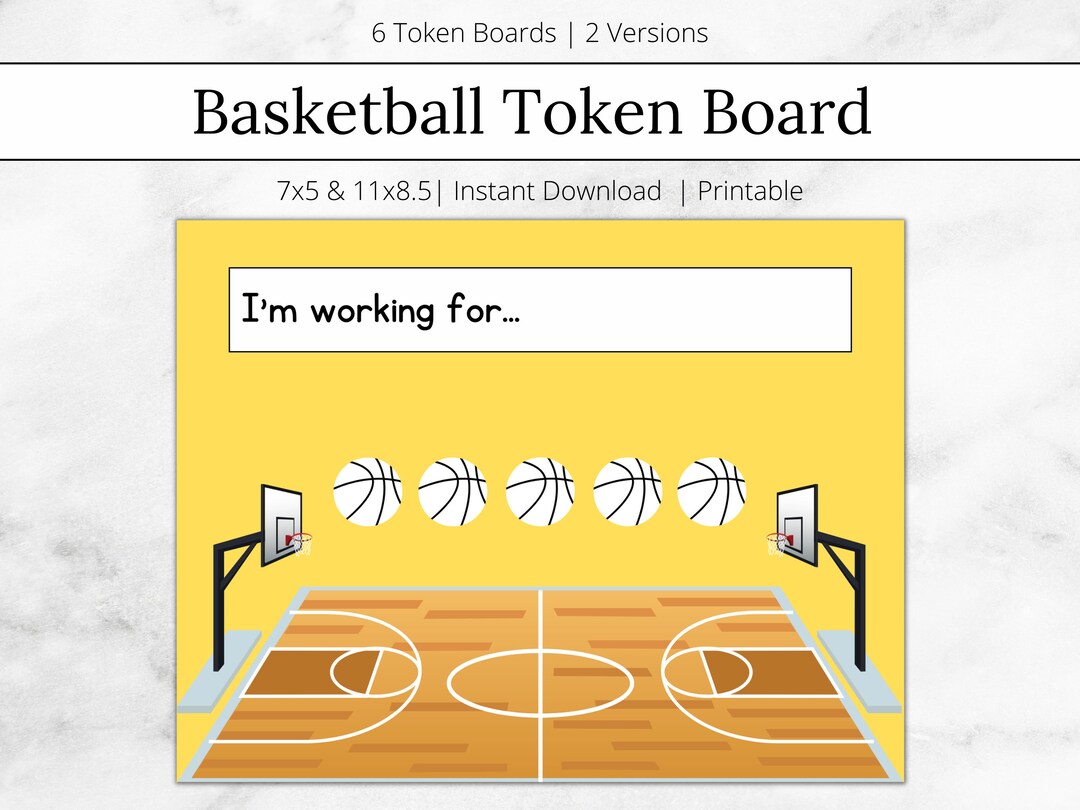 Basketball Token Board Reward Chart Basketball Token Economy Classroom ...