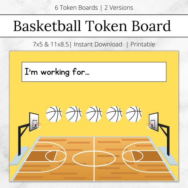 Basketball Token Board - Etsy