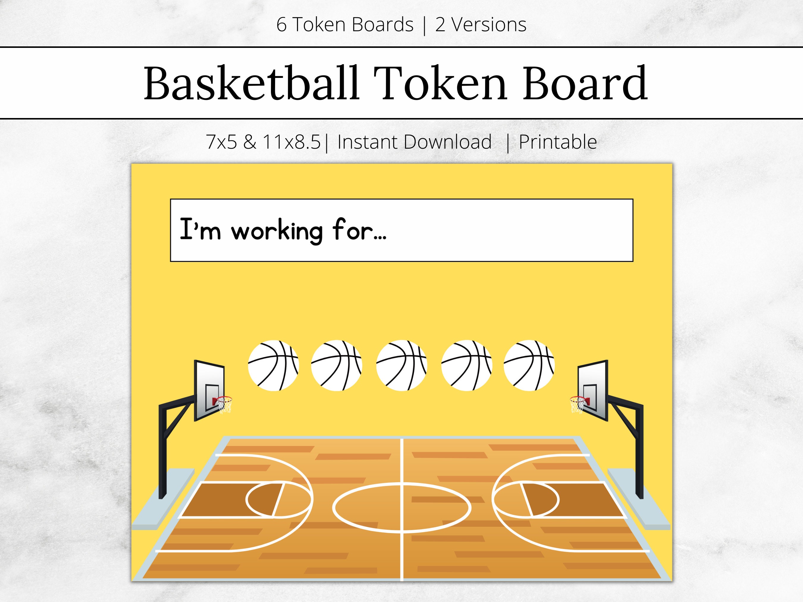 Basketball Token Board Reward Chart Basketball Token Economy Classroom ...
