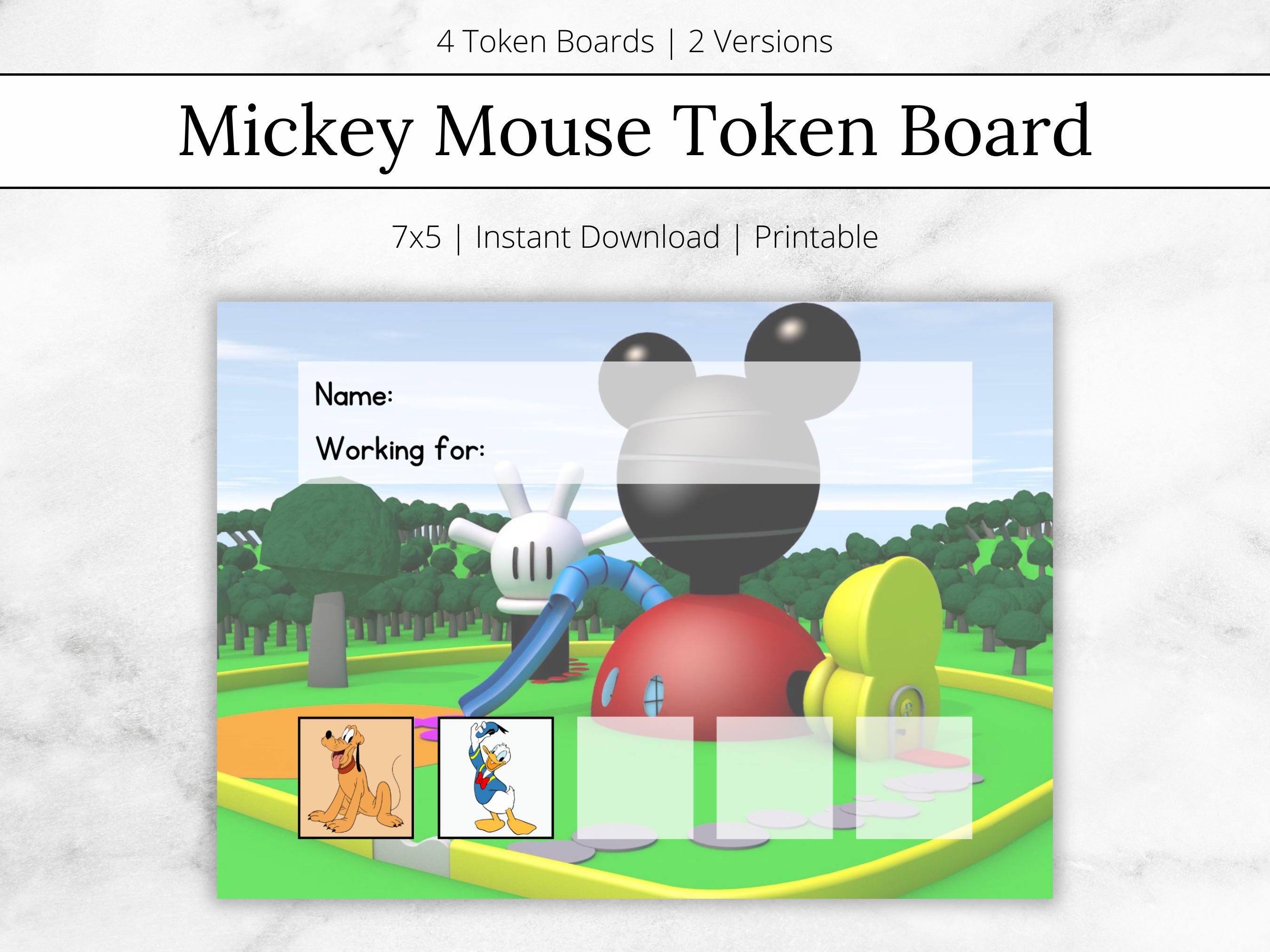 Mickey Mouse Token Board, ABA Materials & Resources, Reward Chart ...