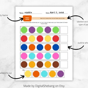 Finish the Pattern Worksheet, Pattern Worksheet, Complete the Pattern ...