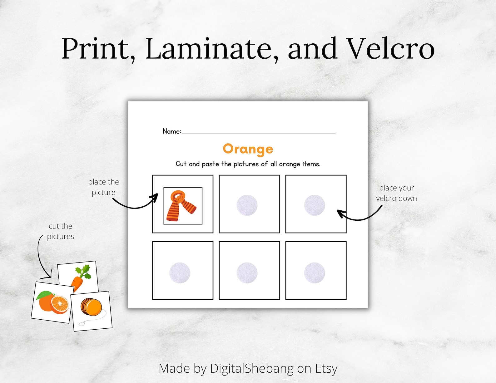Color Sorting Activity, Autism & Special Education Activity, Matching ...